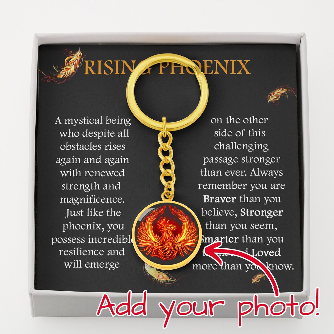 Rising Phoenix Bird Necklace & Keychain Phoenix Jewelry for - Etsy