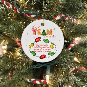 Personalized Coworker Ornament, Best Team Christmas Ornament, Team Gift ...