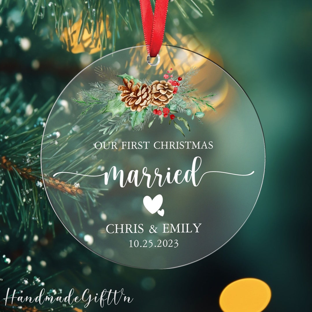 Our First Christmas Married 2023, New Couple Christmas Gift, 1st ...