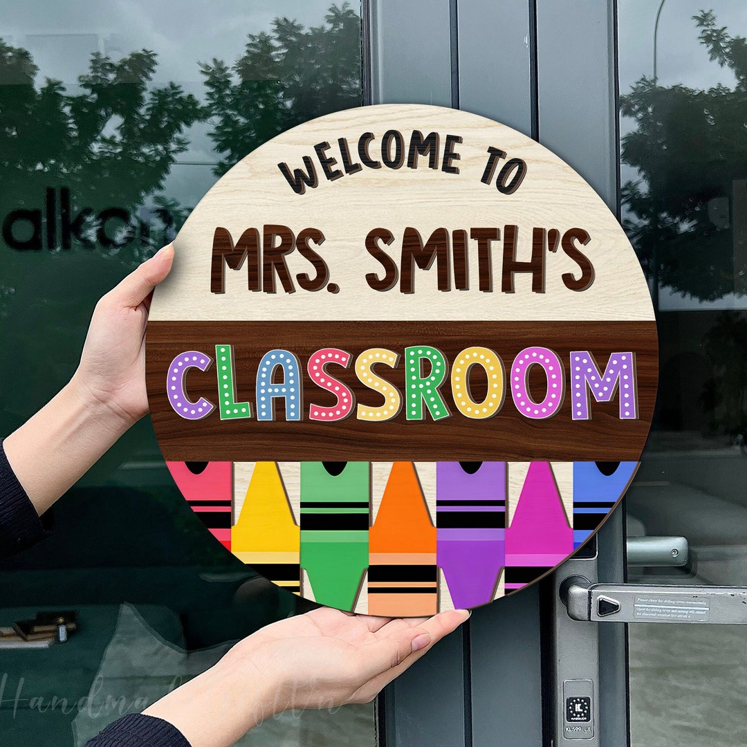 Custom 3D Teacher Door Sign, Classroom Decor, 3D Classroom Door Sign ...