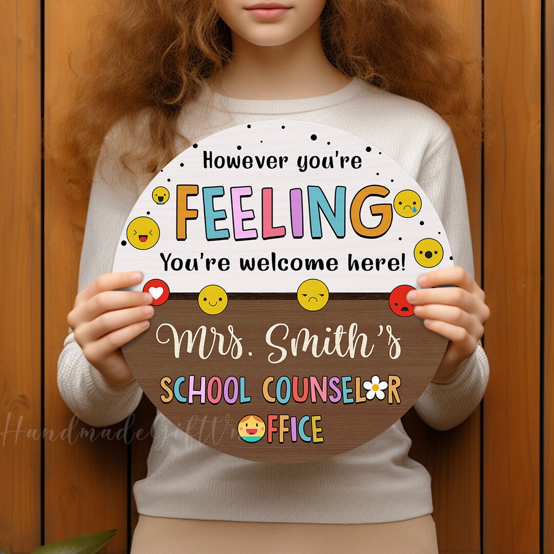 School Counselor Name Sign, 2D/3D Personalized Counselor Sign, Gift for ...