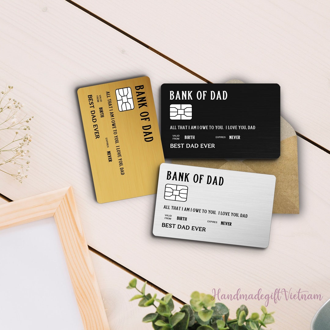 Love Bank Wallet Card for Dad, Photo Wallet Card Gifts for Father ...