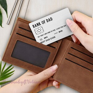 Love Bank Wallet Card for Dad, Photo Wallet Card Gifts for Father ...