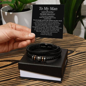 To My Man Promise Bracelet, Promise Bracelet for Boyfriend, Valentine ...