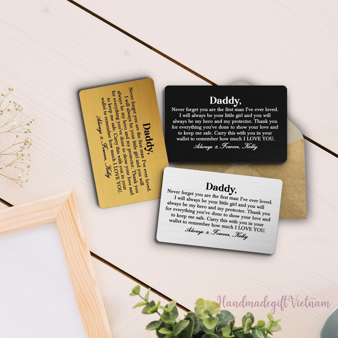 Wallet Card for Dad From Daughter, Birthday Gift for Dad, Father Gift ...