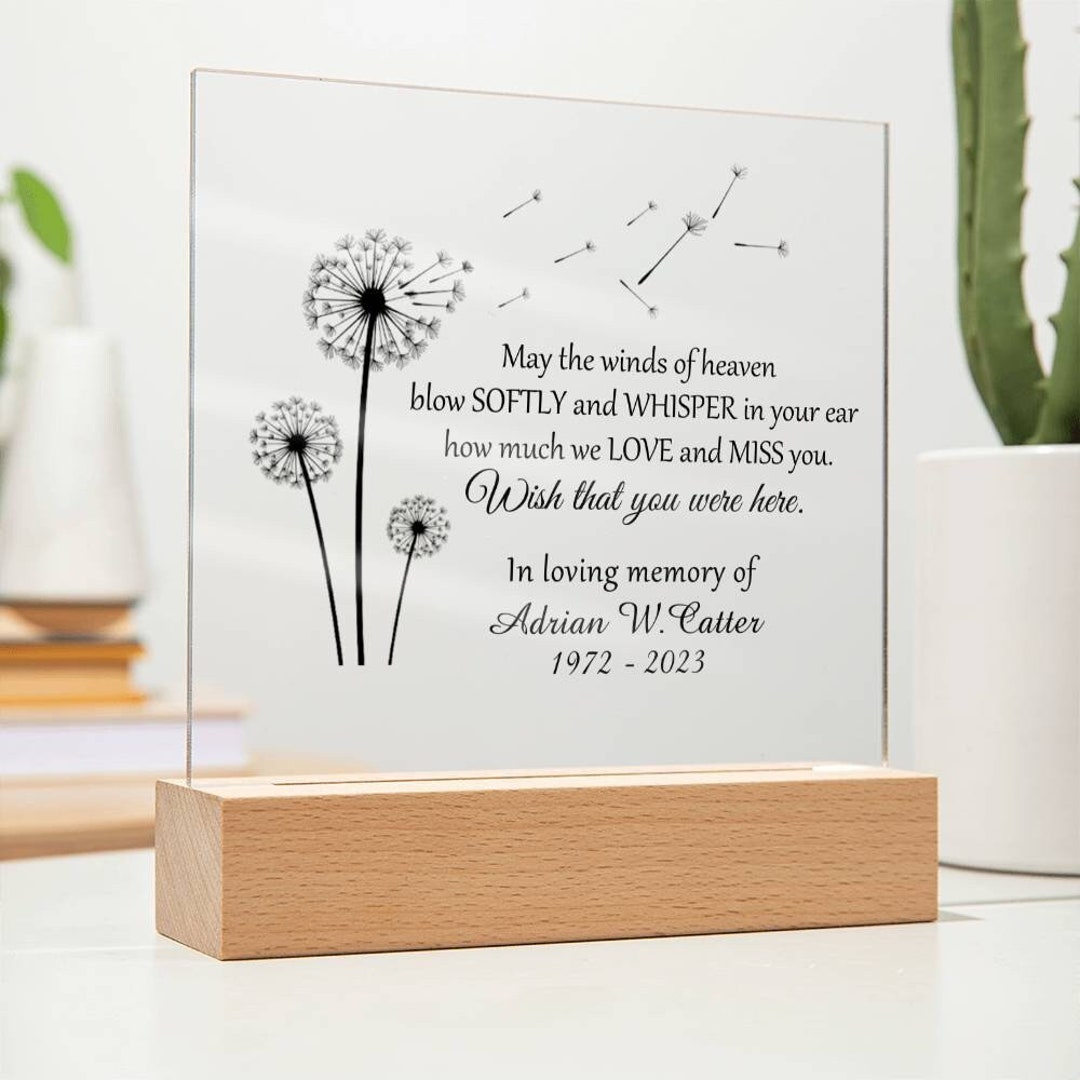 In Loving Memory Plaque Gift, Memorial Gifts for Loved One, Loss of ...