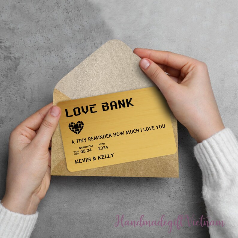 Love Bank Wallet Card for Him, Photo Wallet Card Gifts for Couple, Love ...