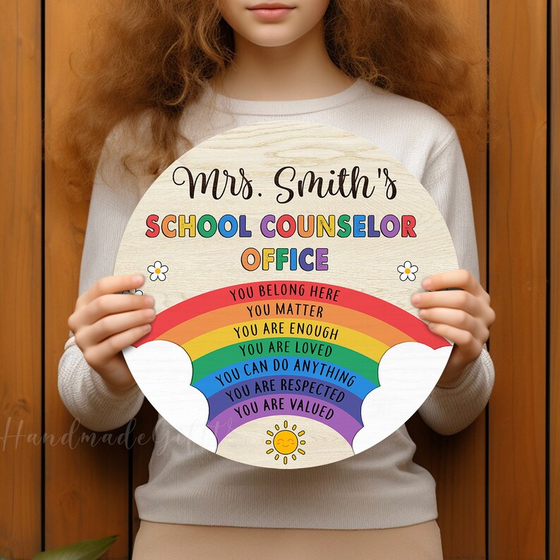 School Counselor Door Hanger, Psychologist Office Sign, Psychology ...