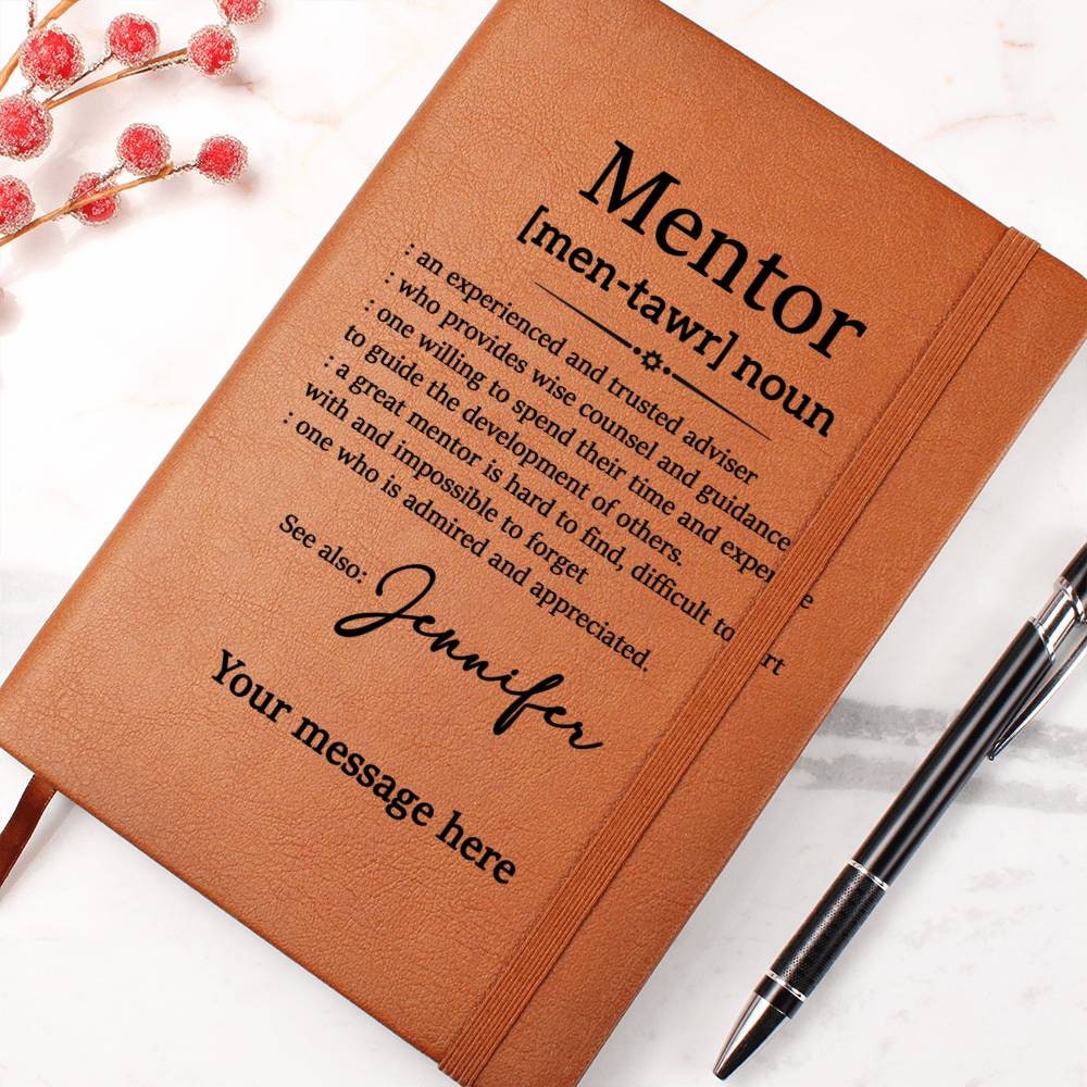 Personalized Mentor Leather Journal, Mentor Definition Gift, Mentor ...