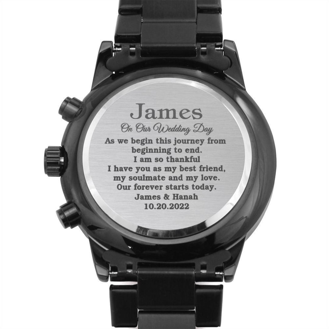 Personalized Watch Groom Gift From Bride, Bride to Groom Gift on ...