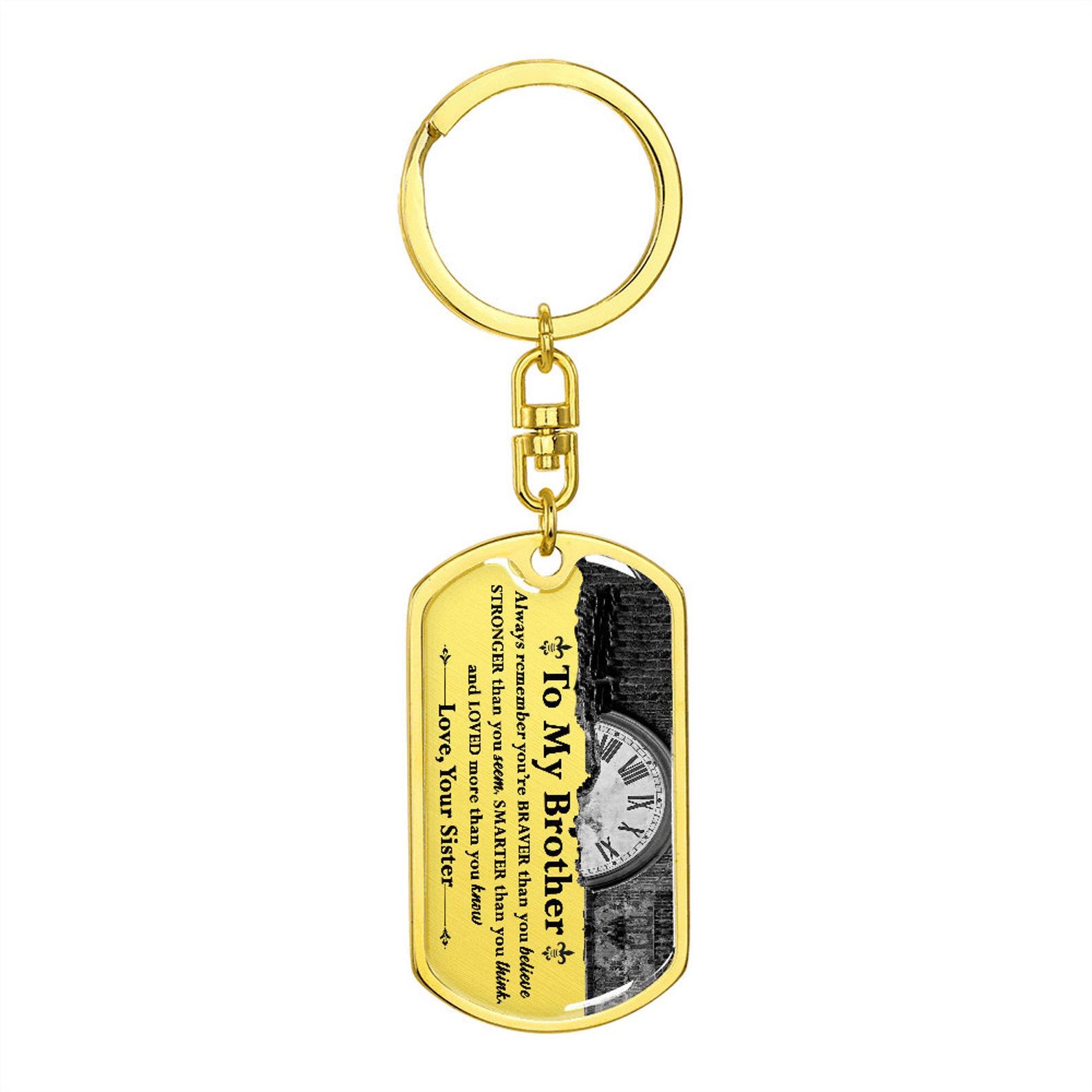 Personalized Keychain for Brother From Sister, Brother Keychain Gifts ...