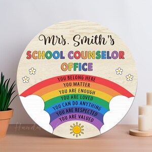 School Counselor Door Hanger, Psychologist Office Sign, Psychology ...