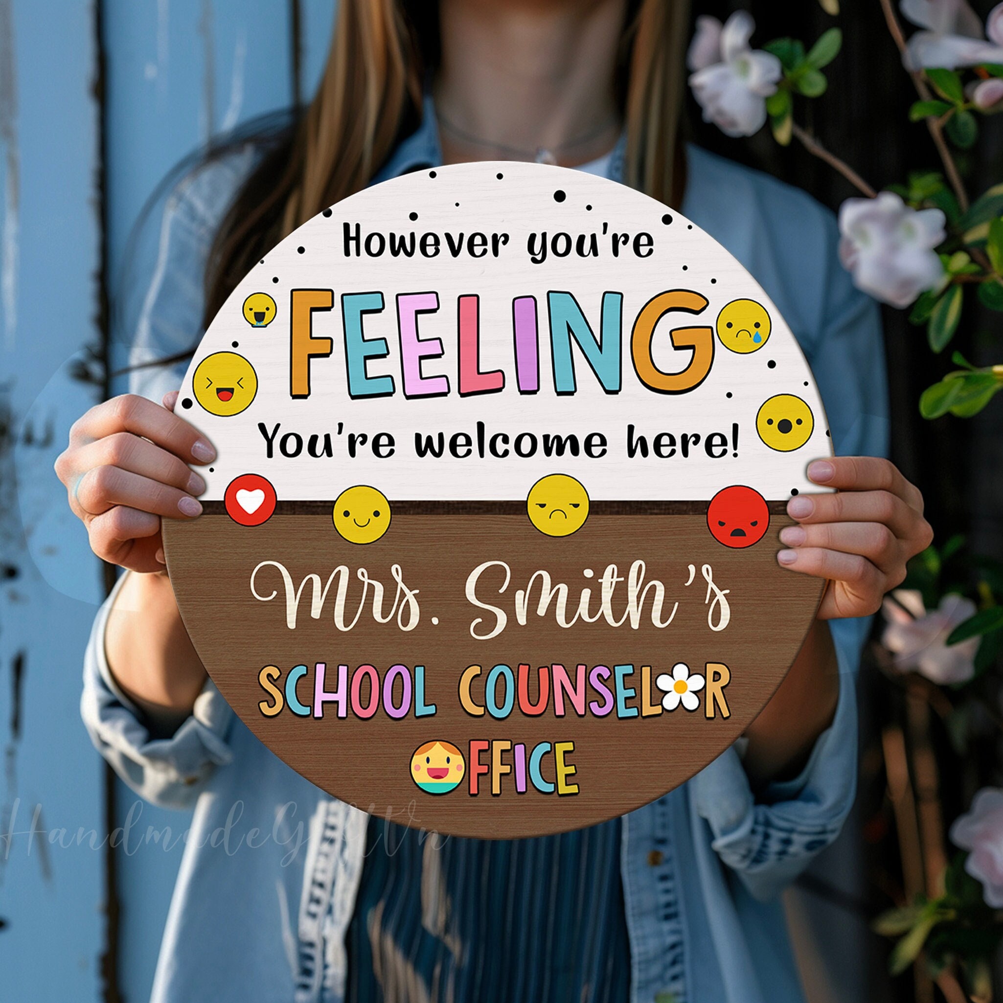 School Counselor Name Sign, 2D/3D Personalized Counselor Sign, Gift for ...