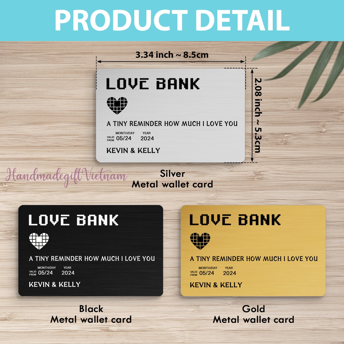 Love Bank Wallet Card for Him, Photo Wallet Card Gifts for Couple, Love ...