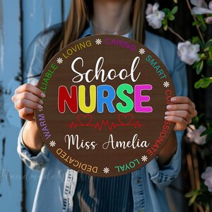Personalized School Nurse Door Sign, School Nurse Appreciation Gift ...