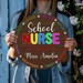 Personalized School Nurse Door Sign, School Nurse Appreciation Gift ...