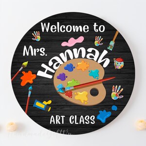 Art Teacher Hanging Door Sign, Art Class Sign, Art Teacher Door Sign ...