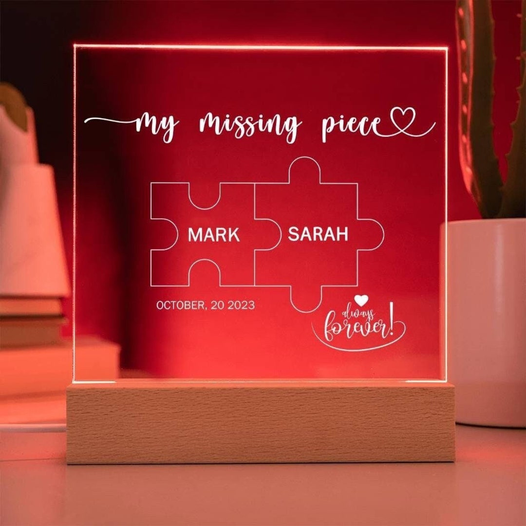 My Missing Piece Custom Plaque Gift, Valentine's Day Gift for Him/her ...