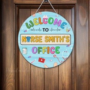 Personalized School Nurse Door Sign, School Nurse Gift, Custom School ...