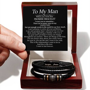 To My Man Promise Bracelet, Promise Bracelet for Boyfriend, Valentine ...