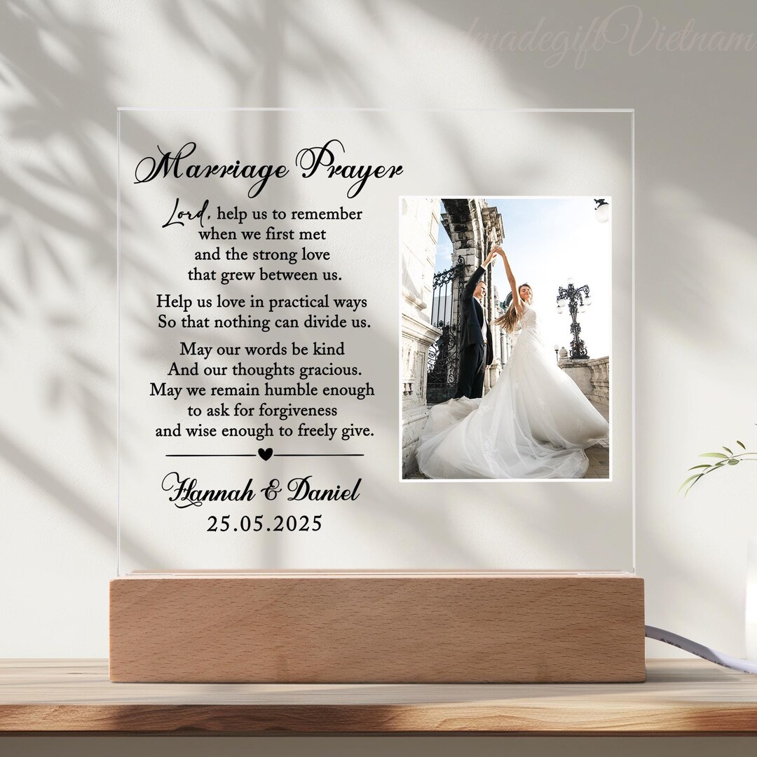 Marriage Prayer Picture Plaques, Religious Wedding Photo Gifts ...