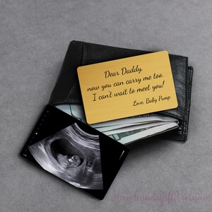 Baby Ultrasound Wallet Card for Dad, Wallet Insert Card for Daddy to Be ...