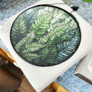 Fern Plant Stained Glass Suncatcher, Fern Plant Suncatcher Gifts, Plant ...