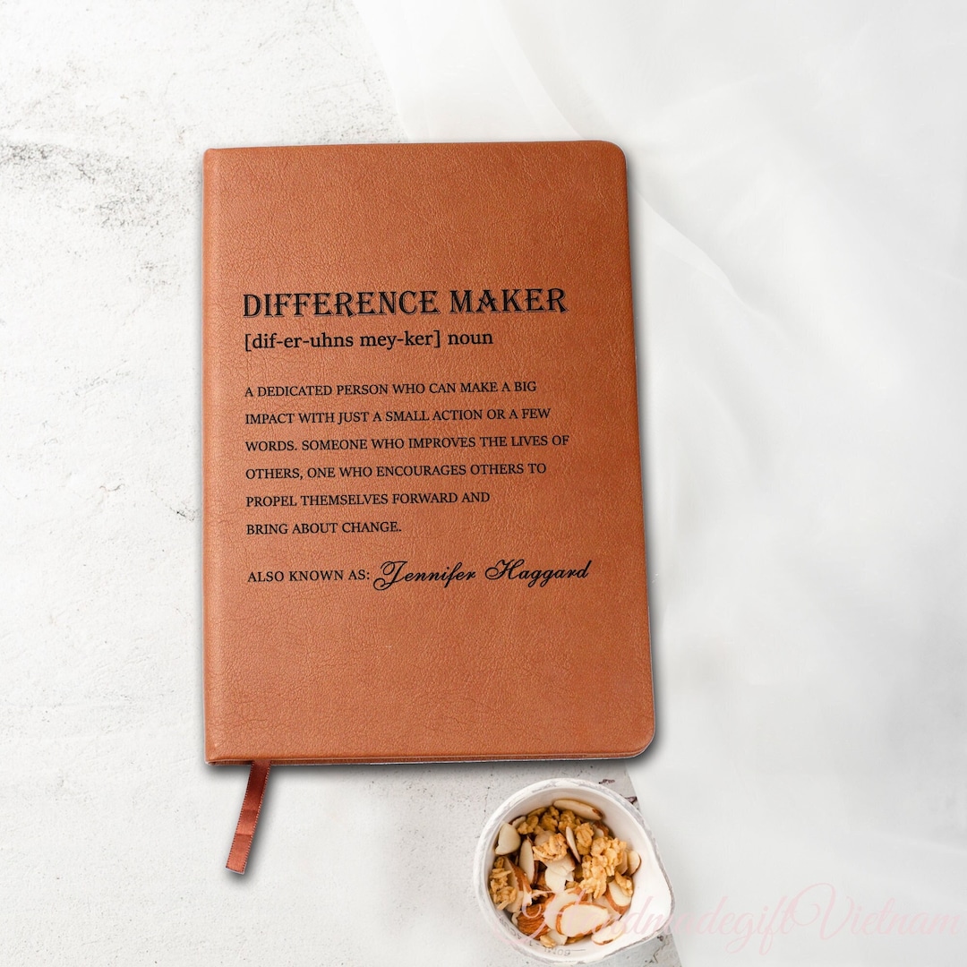 Difference Maker Journal, Personalized Thank You Gift for Leader ...