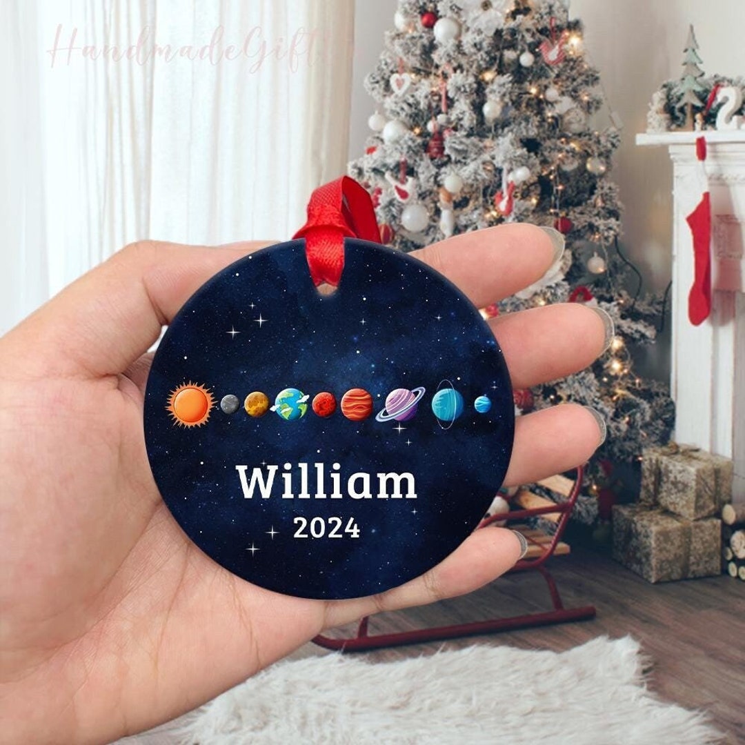 Personalized Galaxy Ornament, Planets Christmas Ornament, Baby Boy Gift ...