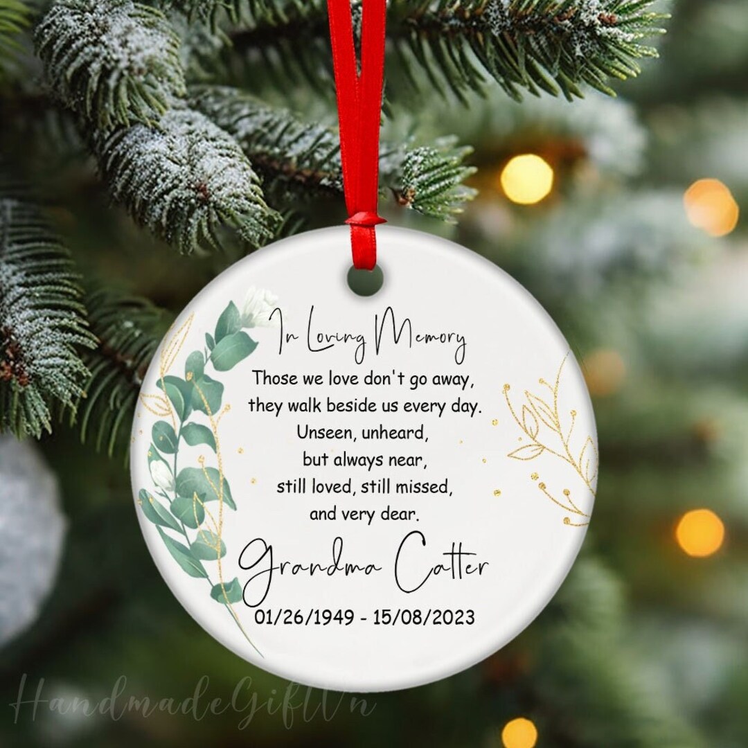 Personalized in Loving Memory Christmas Ornament, Memorial Gifts for ...