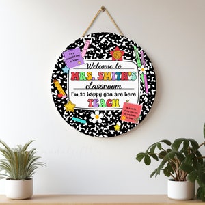 2D/3D Teacher Door Sign, Classroom Door Decor Sign, Custom Teacher Name ...