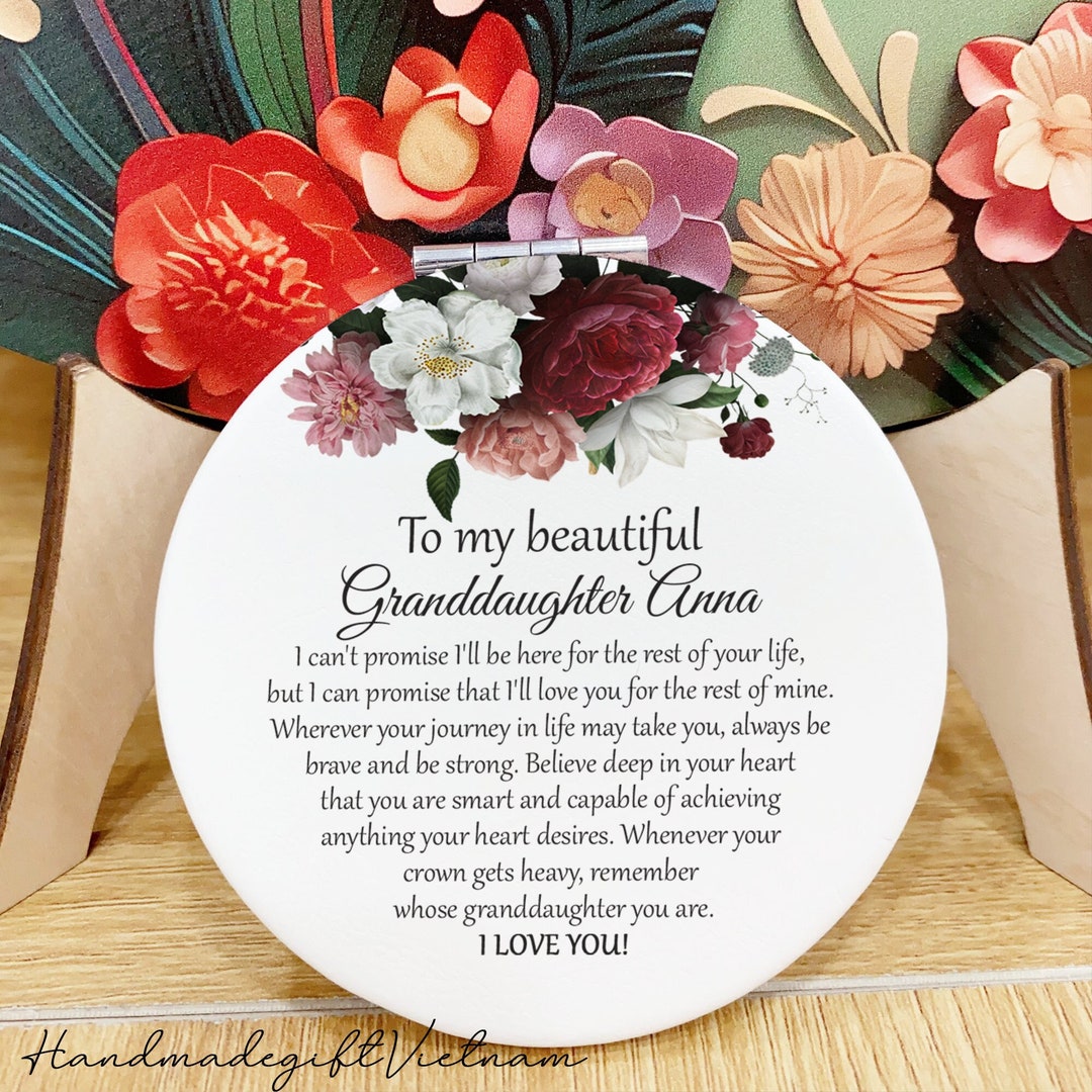 Personalized Granddaughter Mirror Gift, Granddaughter Birthday Gift ...