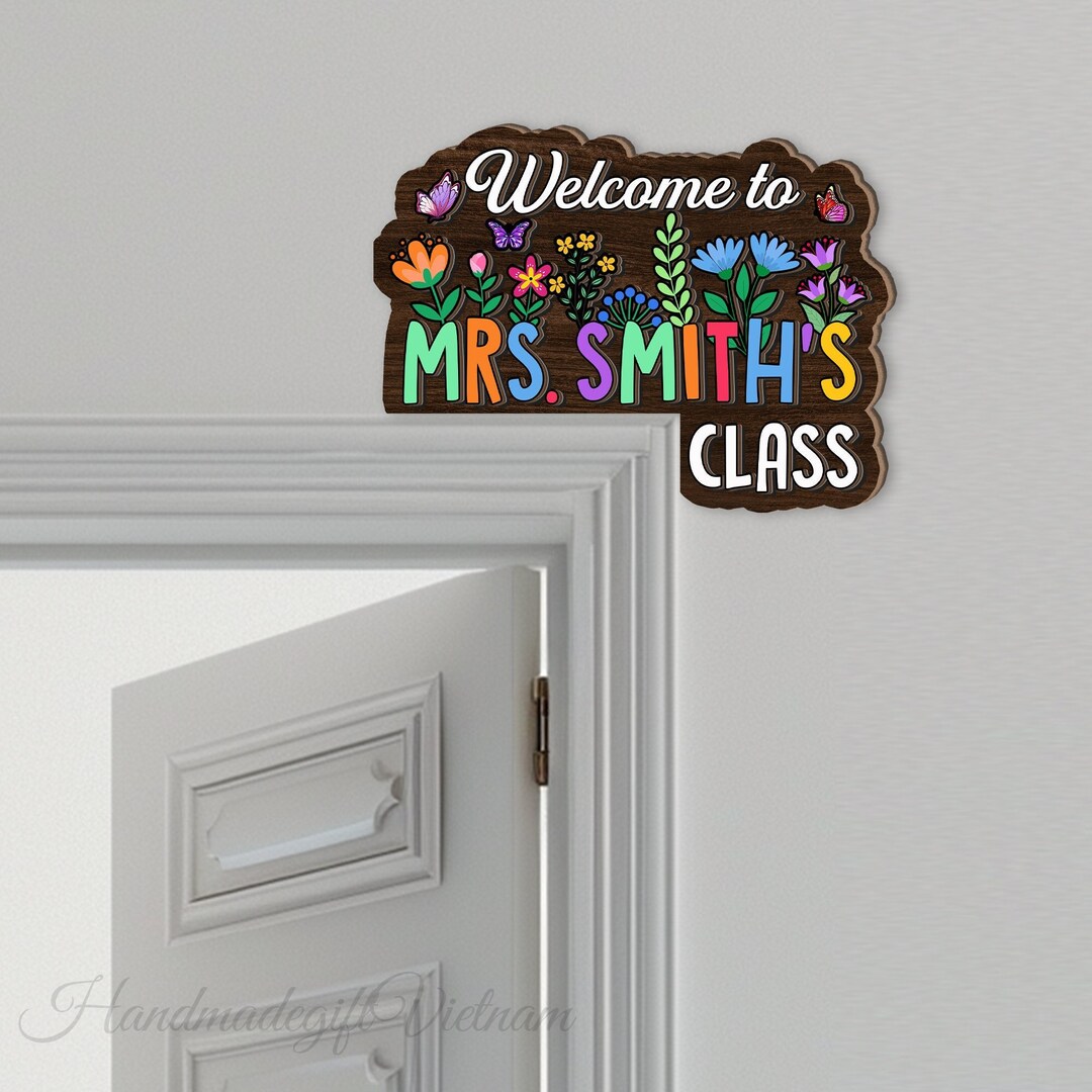 Personalized Classroom 3D Doorframe Corner Sign, Classroom Decor ...