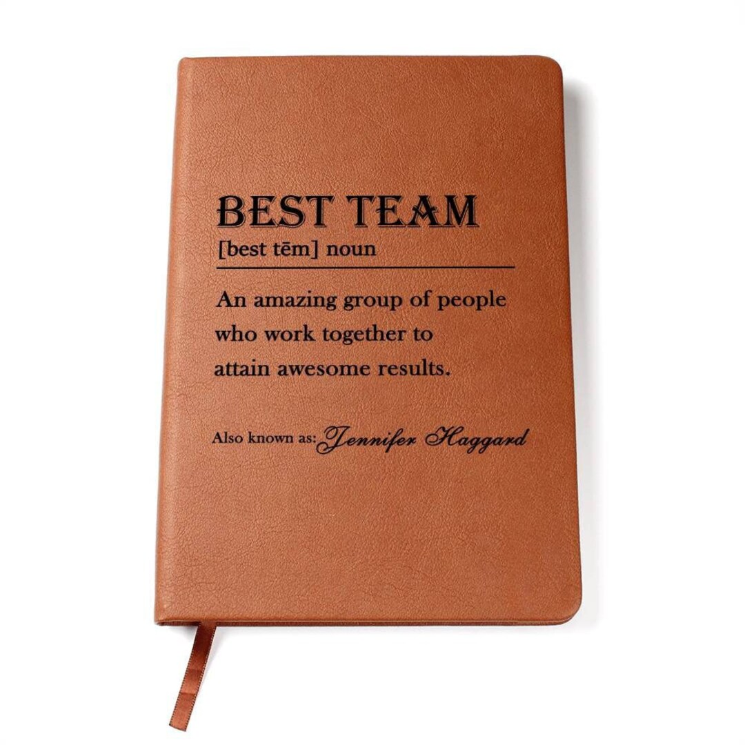 Personalized Best Team Journal, Corporate Journal Gift, Employee Thank ...