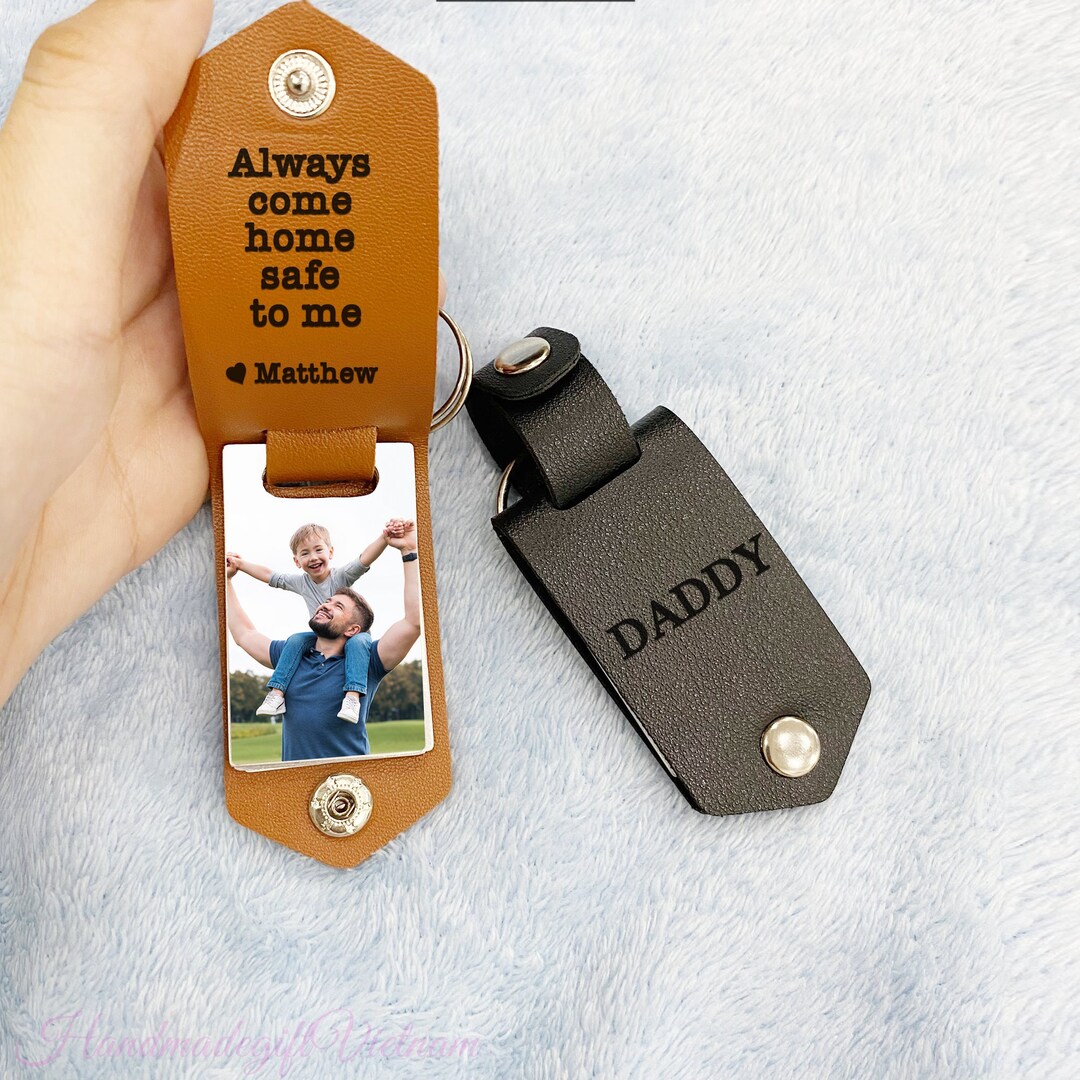 Photo Keychain Gift for Dad, Custom Photo Gifts for Dad on Father's Day ...