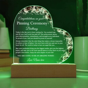 Nurses Degree Graduation Gift, Pinning Ceremony Gifts, Heart Plaque ...