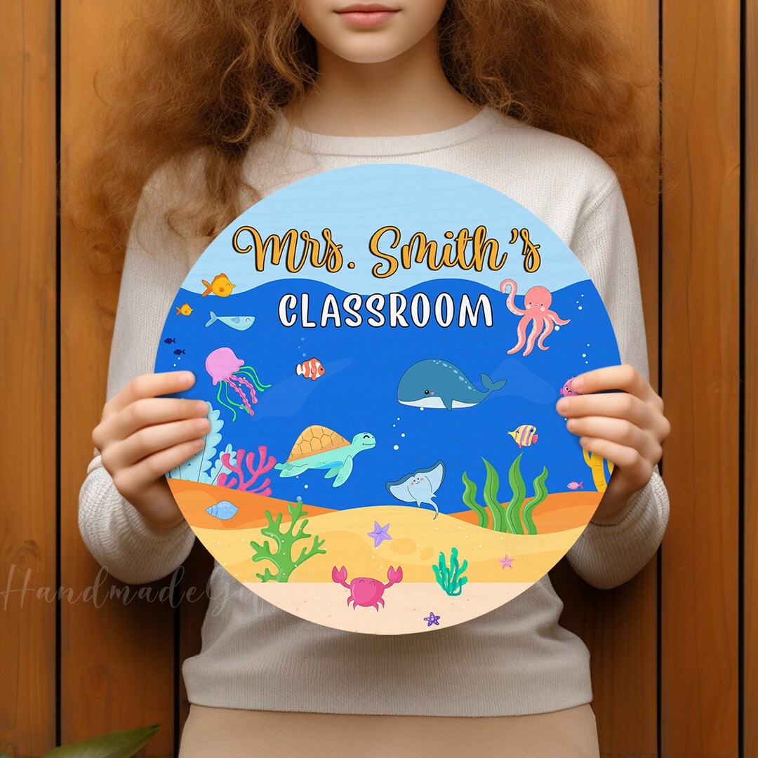 Classroom Door Sign, Ocean Sea Themed Door Sign, Classroom Door Hanger ...