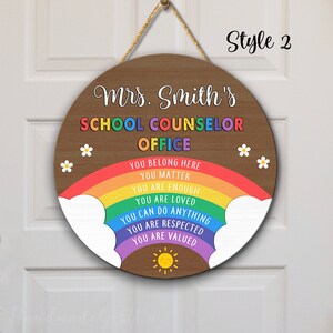 School Counselor Door Hanger, Psychologist Office Sign, Psychology ...