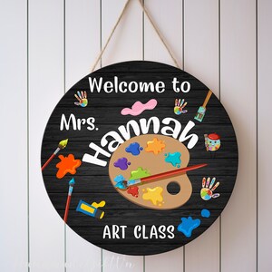 Art Teacher Hanging Door Sign, Art Class Sign, Art Teacher Door Sign ...