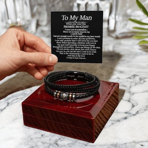 To My Man Promise Bracelet, Promise Bracelet for Boyfriend, Valentine ...
