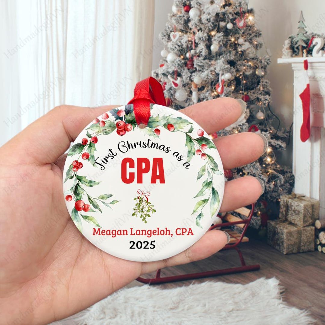 Personalized Accountant Ornament, New CPA Ornament, CPA Christmas Gift ...
