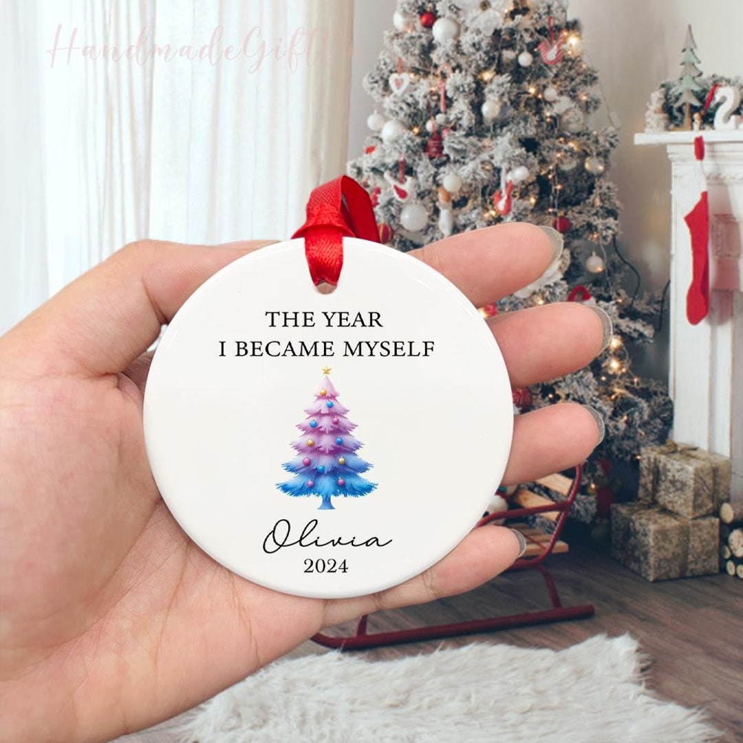 Personalized Transgender Christmas Ornament, Trans Christmas Gift ...