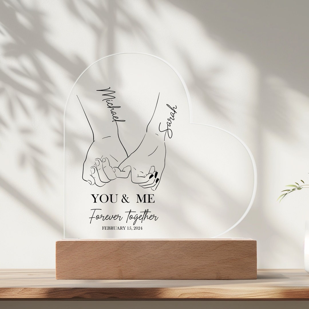 Personalized Hand Holding Couple Gifts, Valentine's Day Gift for Him ...