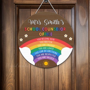 School Counselor Door Hanger, Psychologist Office Sign, Psychology ...