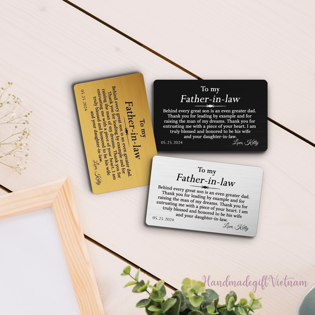 Future Father-in-law Gift on Wedding Day, Wallet Insert Card for Father ...