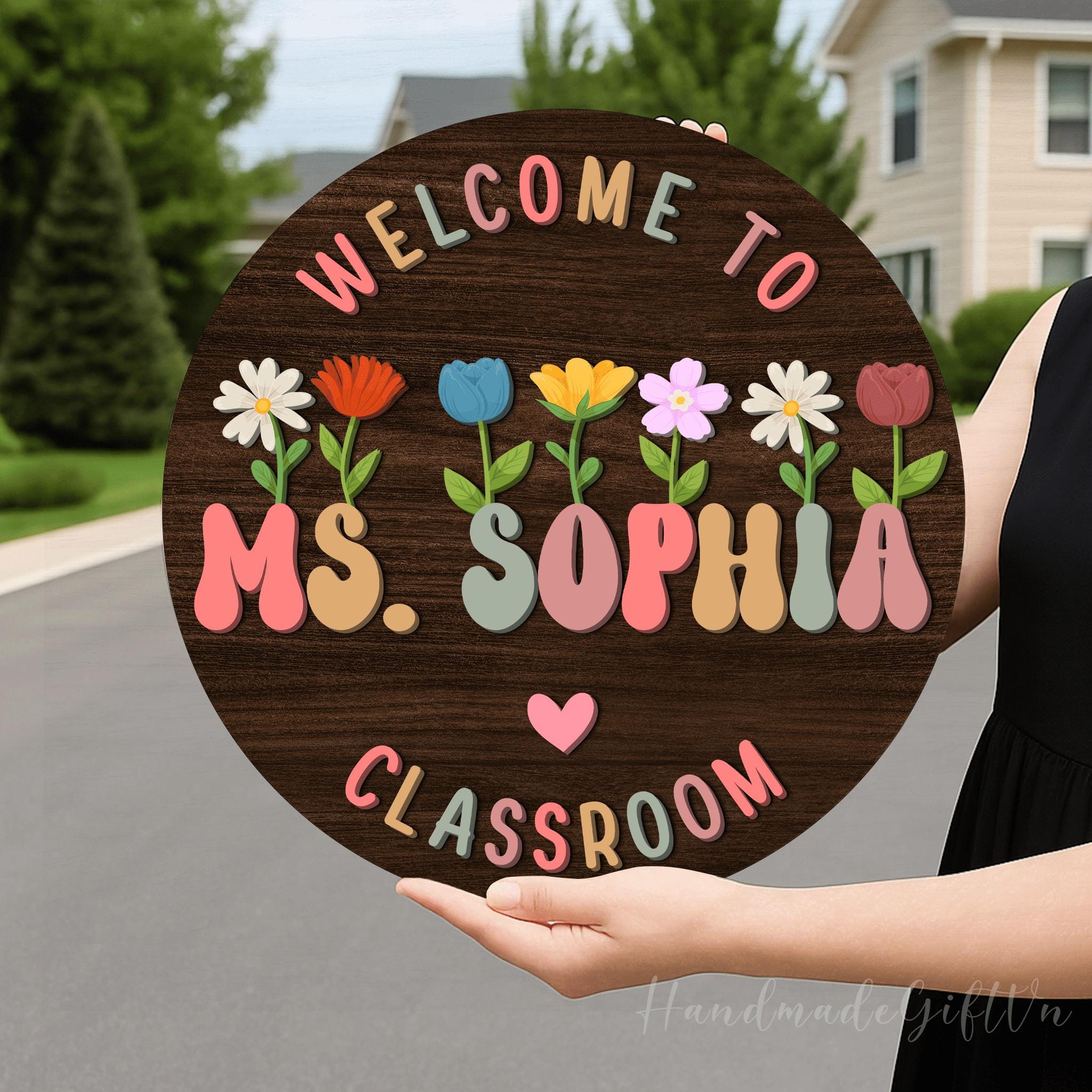 Teacher Door Hanger Sign, Welcome to Teacher Classroom Sign, Teacher ...