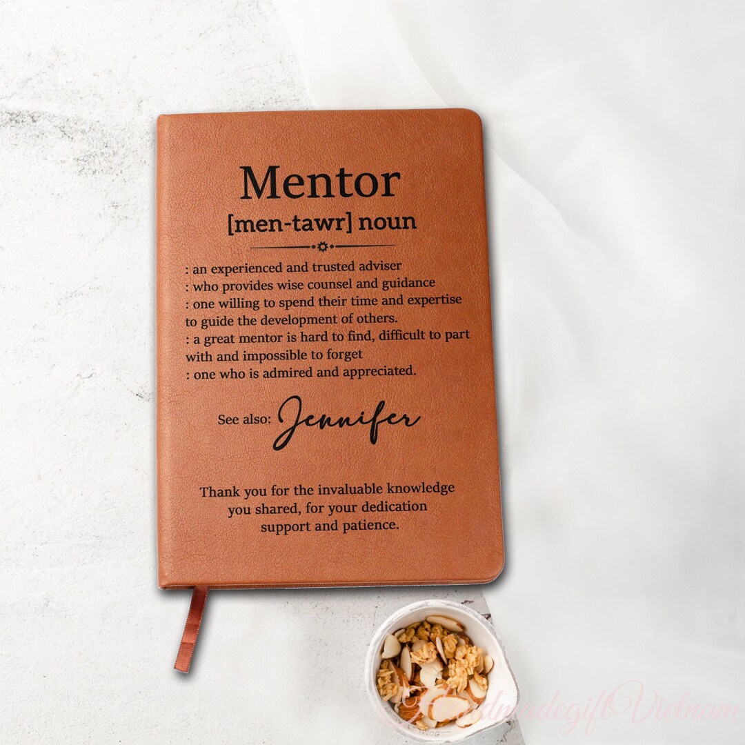 Personalized Mentor Leather Journal, Mentor Definition Gift, Mentor ...