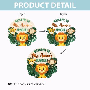 Personalized Jungle Classroom Sign, Teacher Safari Welcome Sign, Animal ...