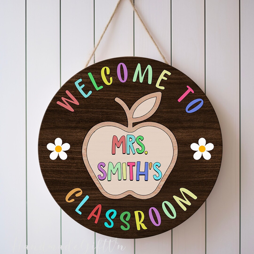 Custom Teacher Name Sign, Teacher Door Sign Gift, Special Gifts for ...