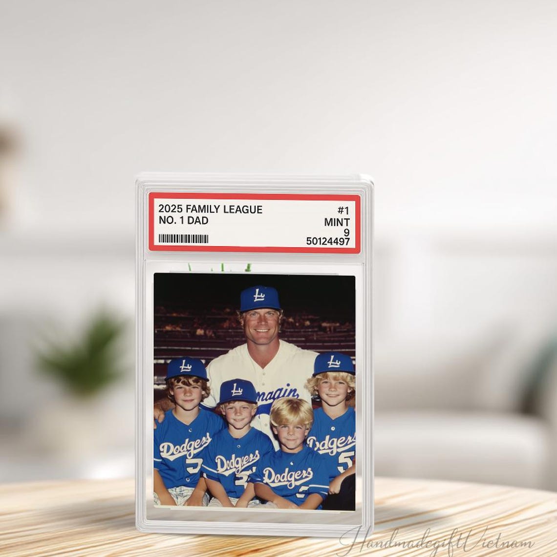 Personalized Family Photo Trading Card Style, No.1 Dad Acrylic Block ...